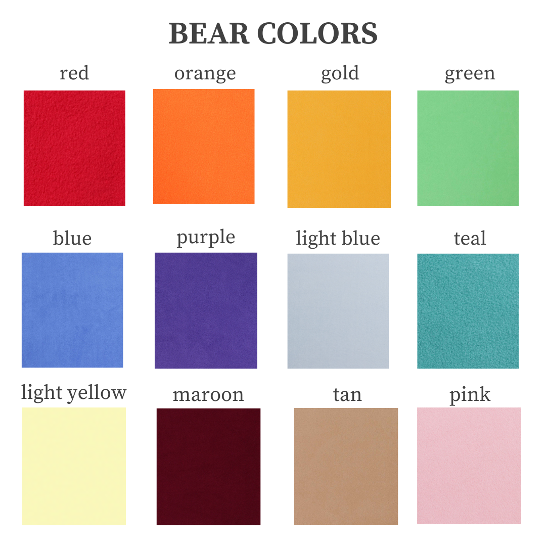 custom banner bear plush – kawaiikrafts